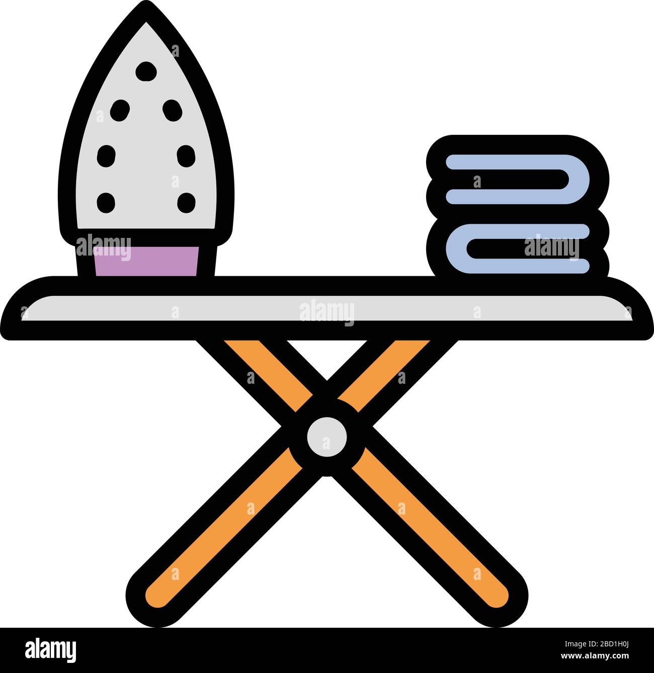 Iron on board icon. Outline iron on board vector icon for web design ...