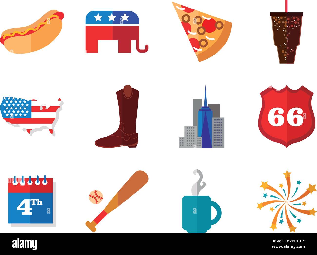 American flags bundle hi-res stock photography and images - Alamy