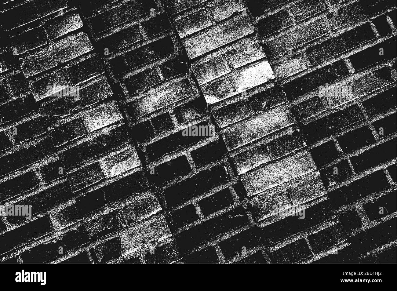 Distress old brick wall texture. Black and white grunge background ...