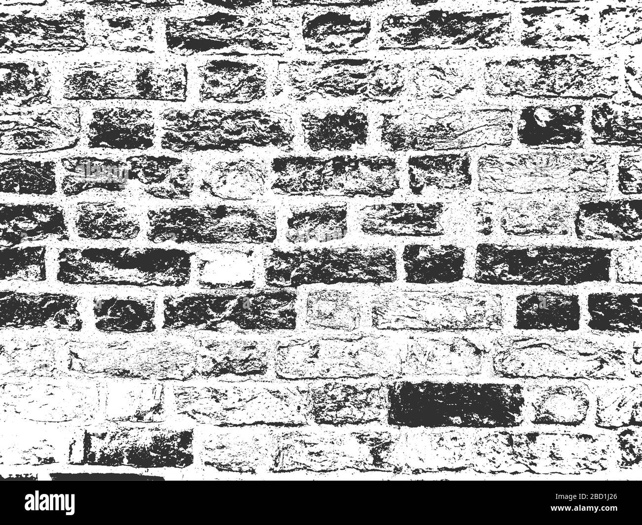 Distress old brick wall texture. Black and white grunge background ...