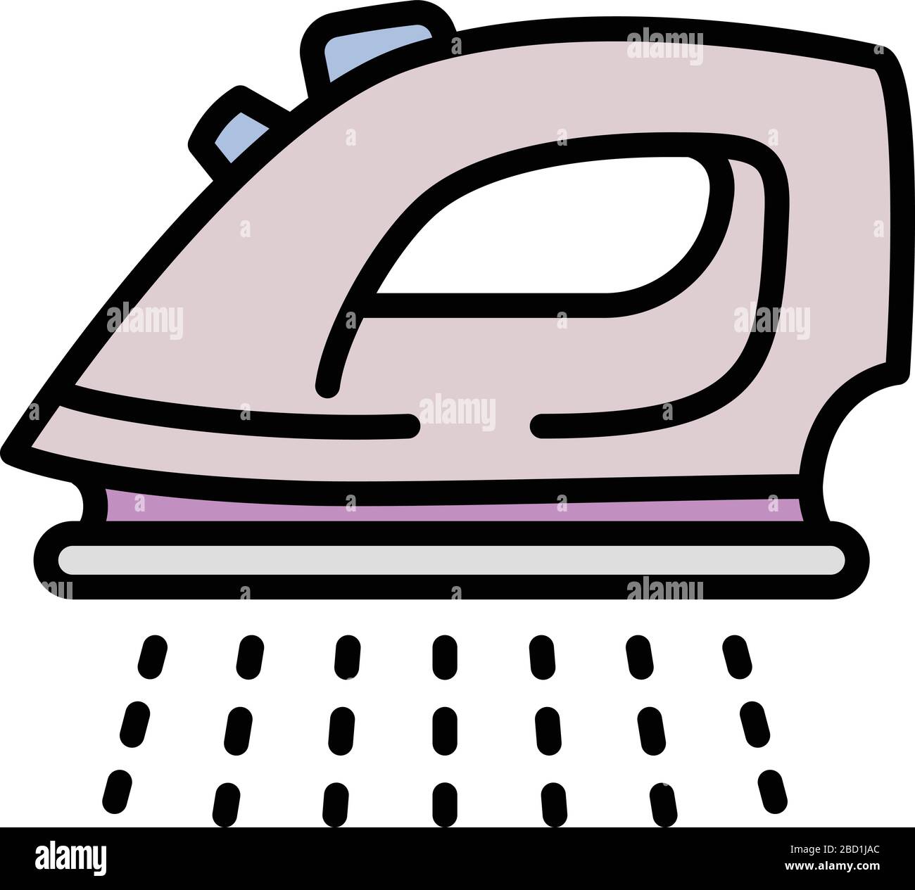 Electric iron steam icon. Outline electric iron steam vector icon for ...