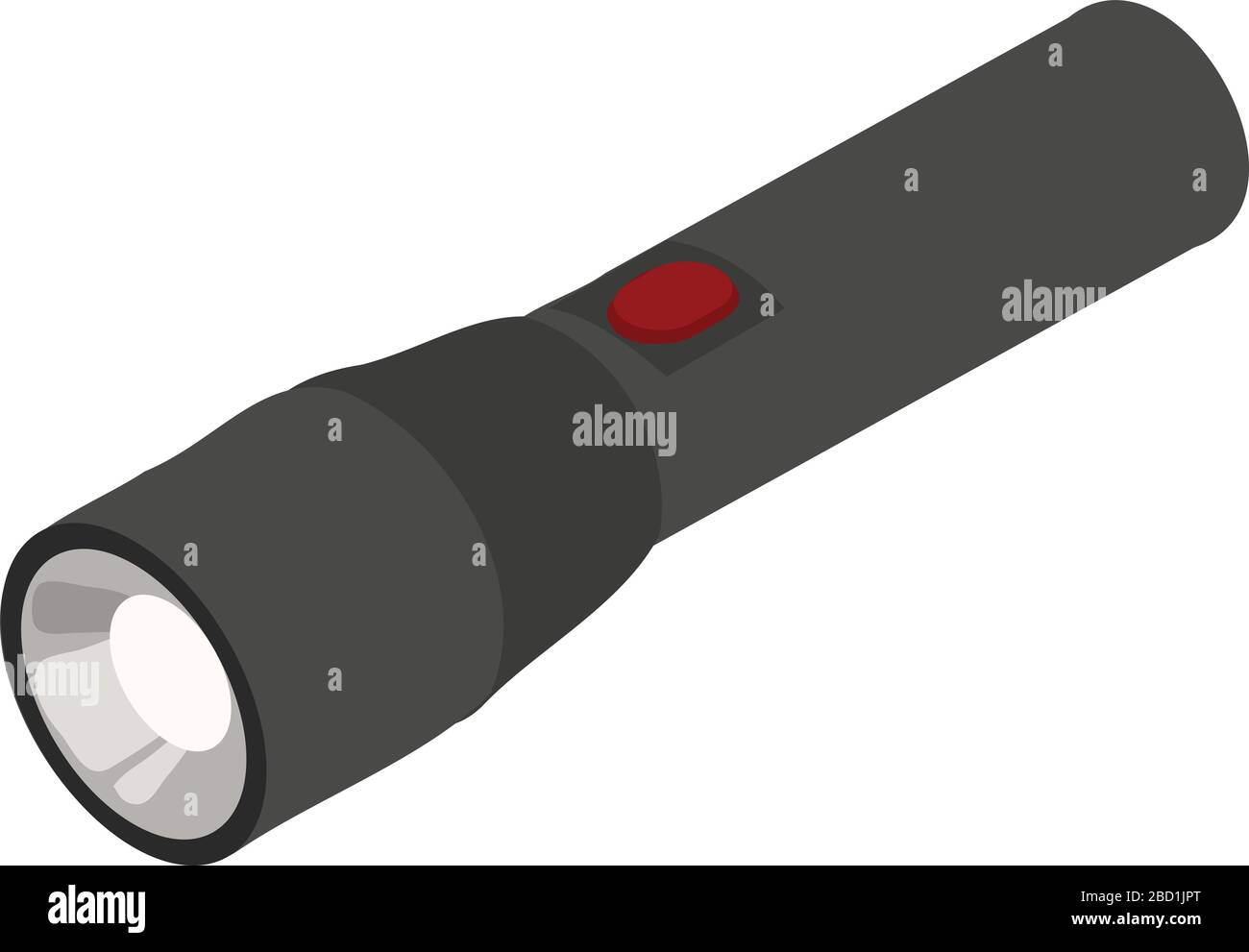 Police flashlight icon. Isometric of police flashlight vector icon for ...