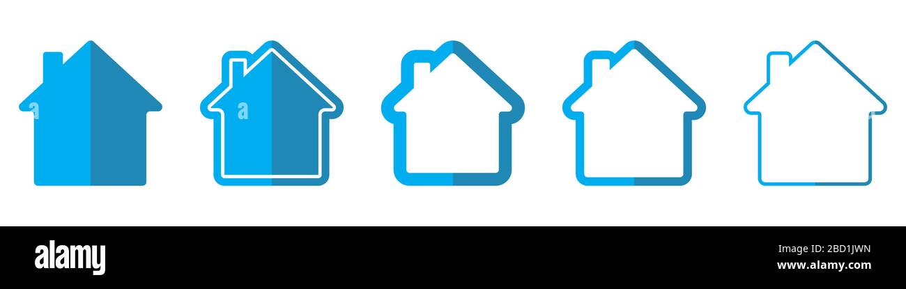 House vector icons. Set of Building symbols on white background. Vector ...