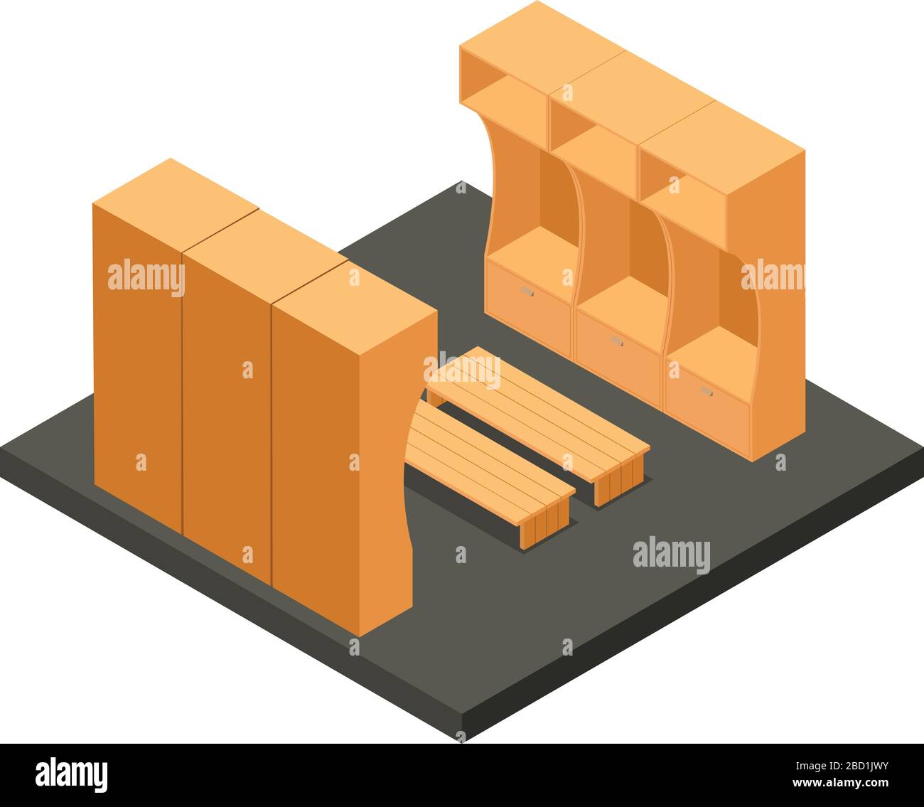 Dressing sport room icon. Isometric of dressing sport room vector icon ...