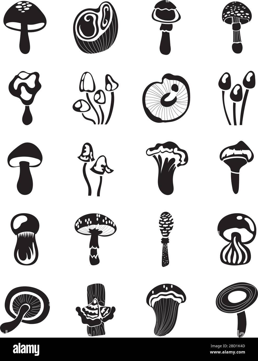 bundle of fungus set icons Stock Vector Image & Art - Alamy