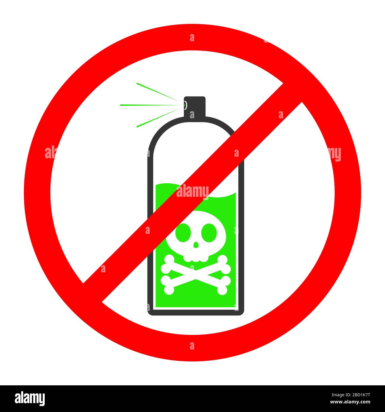 Prohibition spray icon. Spray danger symbol on white background. Vector ...