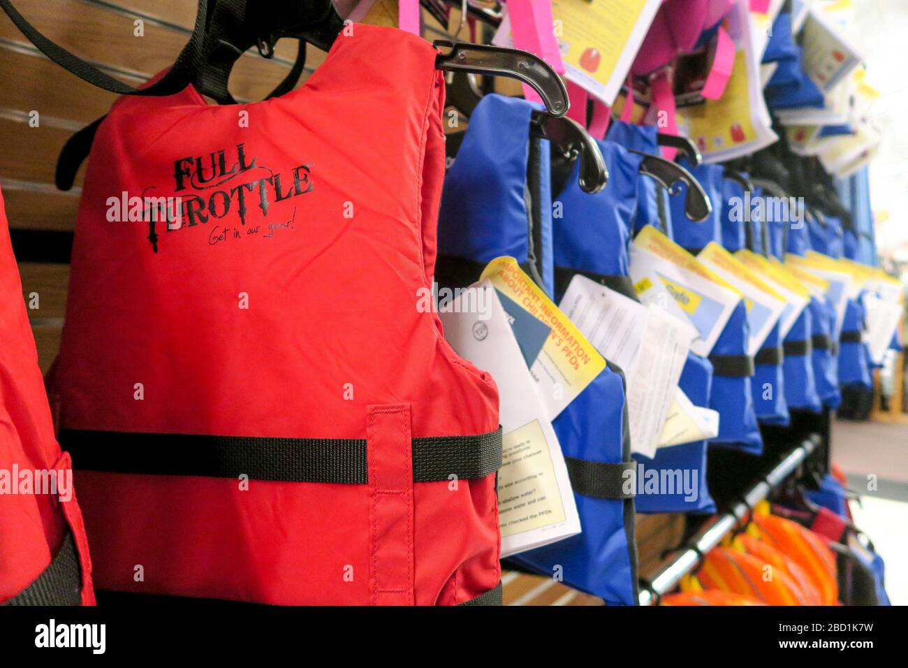 Flotation vests for sale, USA Stock Photo - Alamy