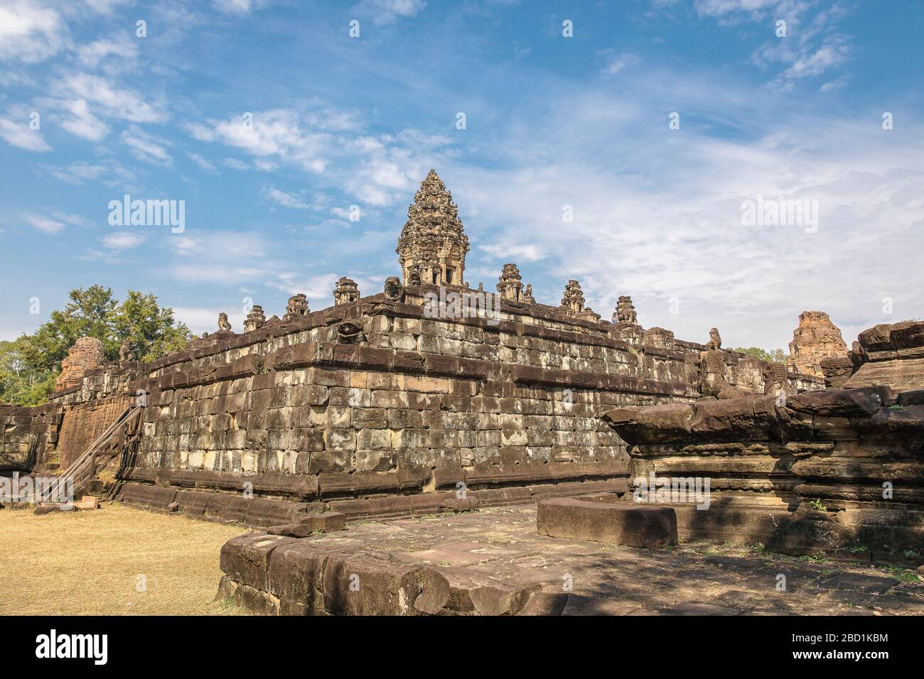 Bakong Prasat temple in Angkor Wat complex, Siem Reap, Cambodia Stock ...