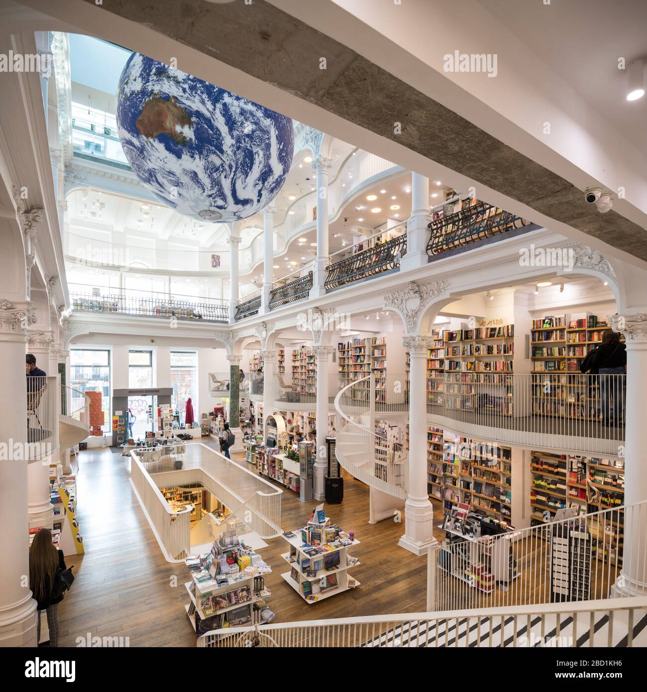 Interior of Carturesti Carusel Book Shop, Bucharest, Romania, Europe ...
