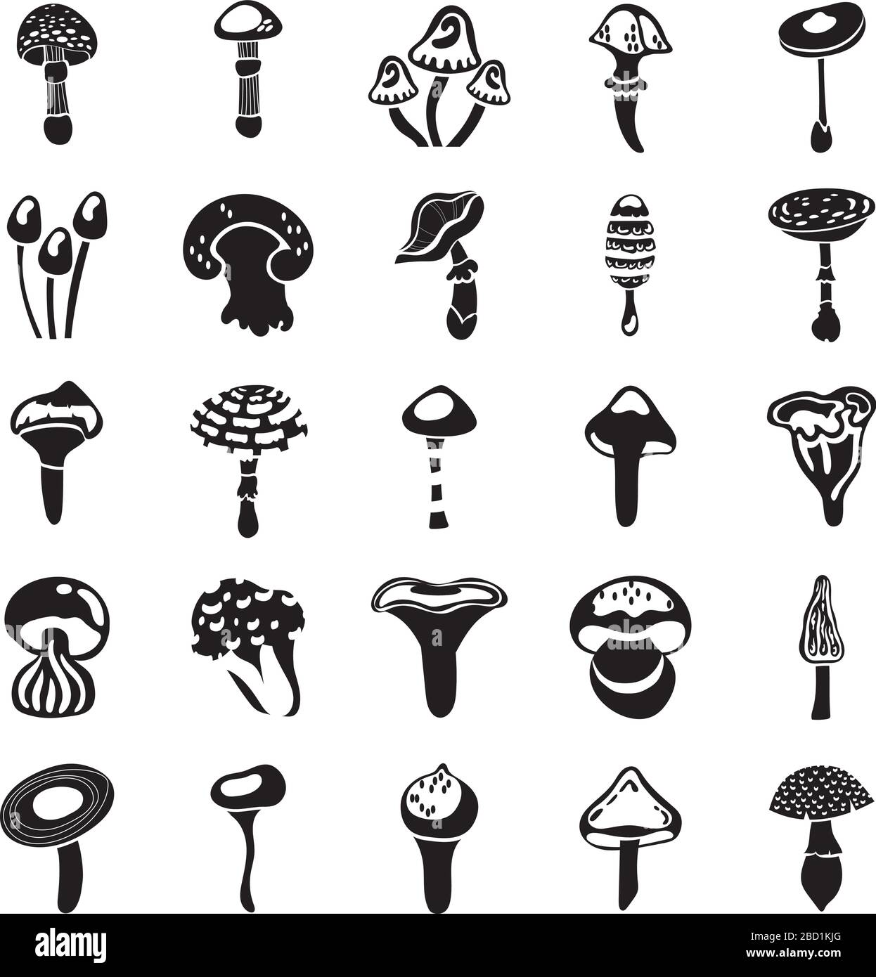 bundle of fungus set icons Stock Vector Image & Art - Alamy