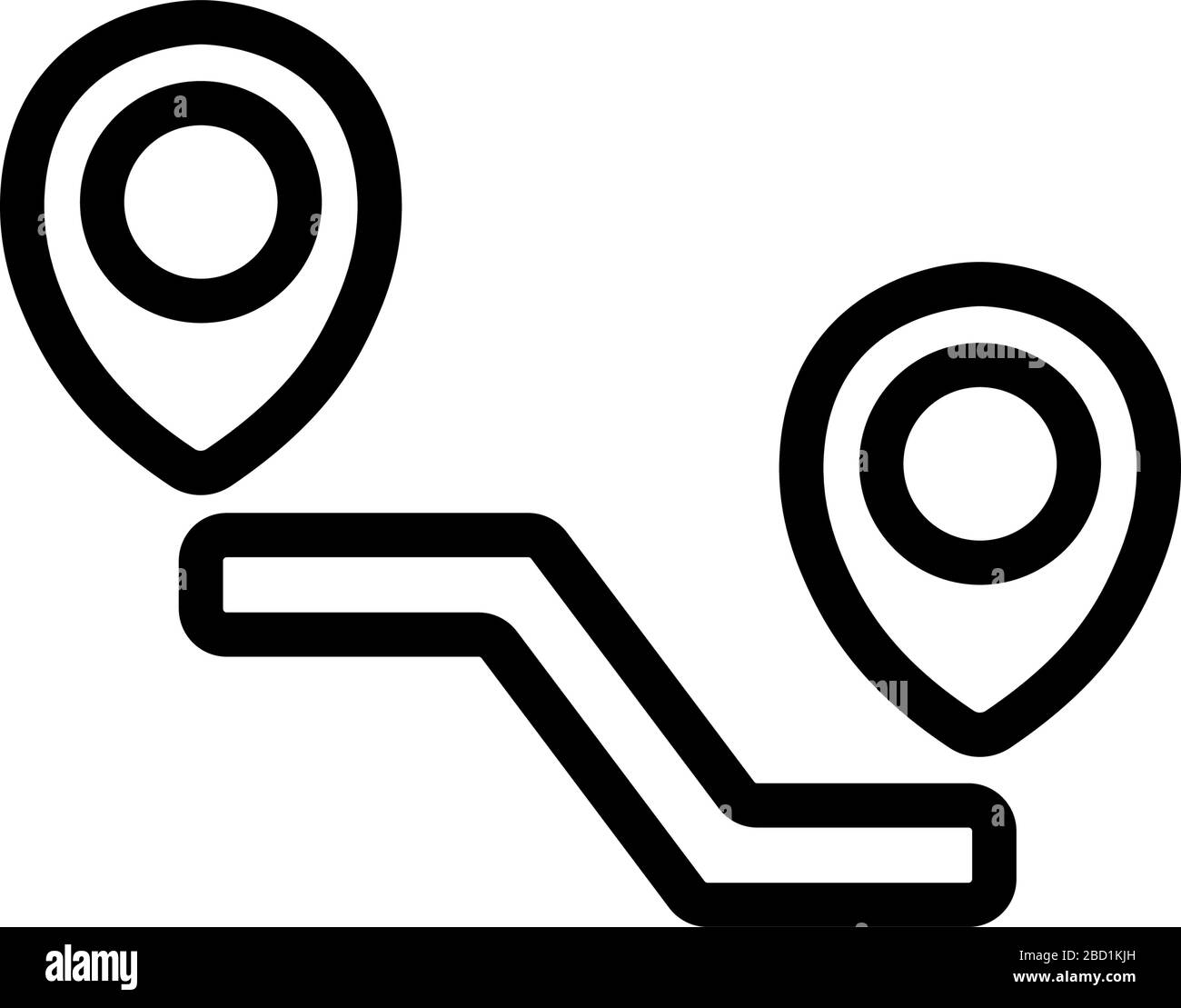 route icon vector outline illustration Stock Vector Image & Art - Alamy
