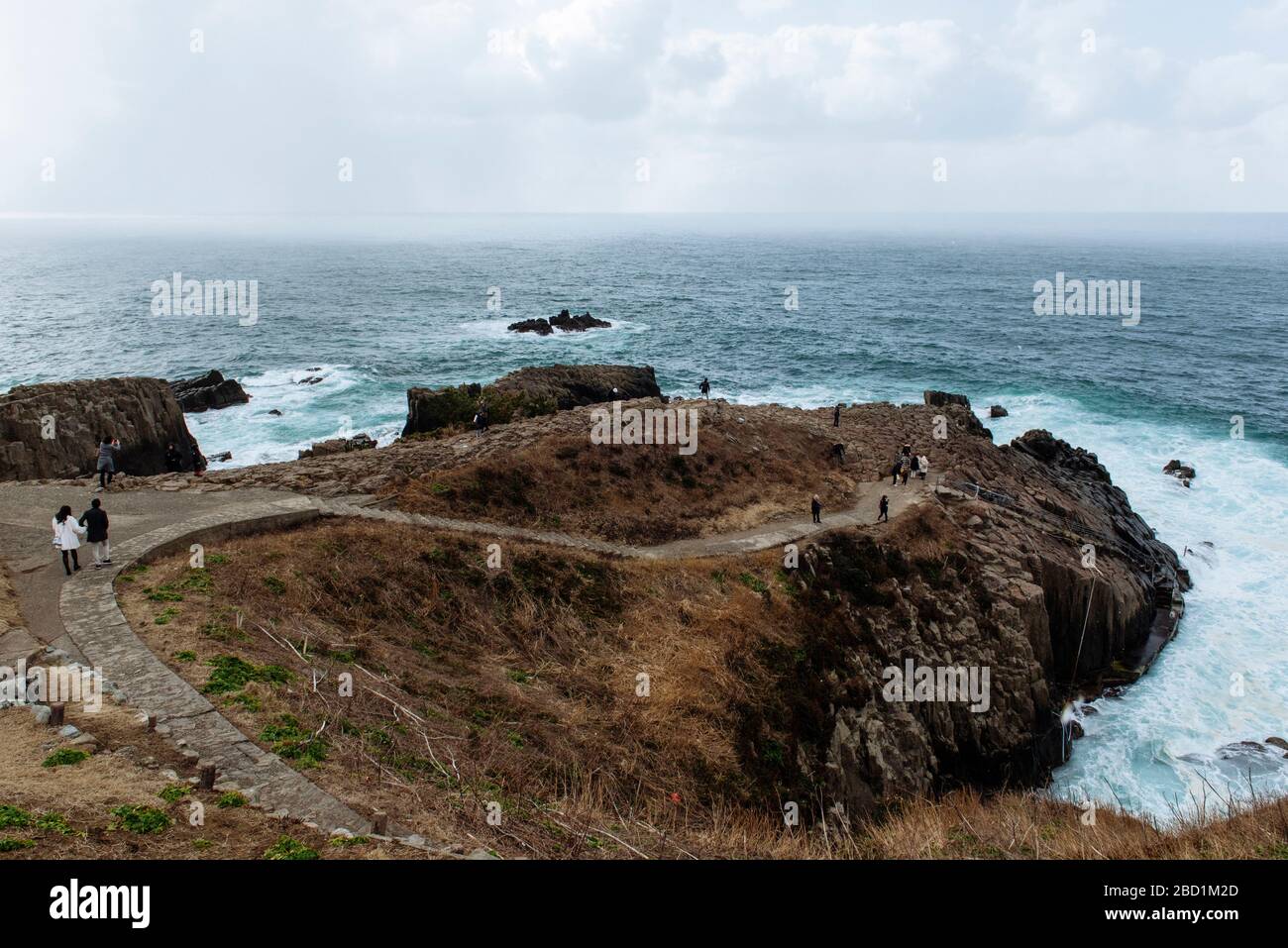Tojinbo cliffs overlooking the Sea of Japan Stock Photo - Alamy