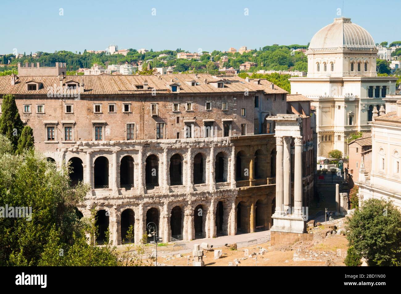 Theatre of Marcellus, ruins of Temple of Apollo Sosianus, Apollo ...