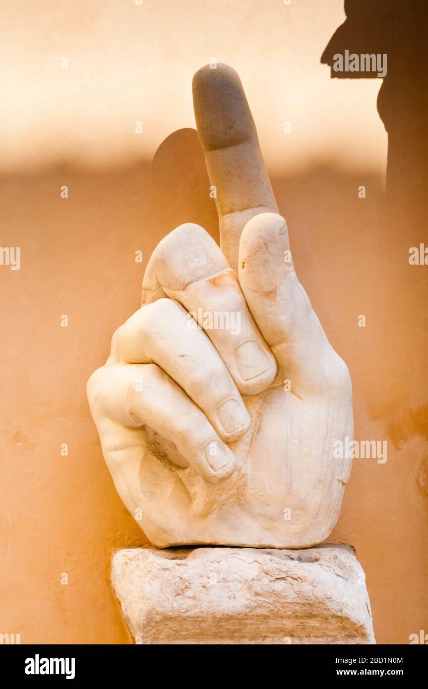 Hand of Colossus of Constantine, Musei Capitolini, Capitoline Hill ...