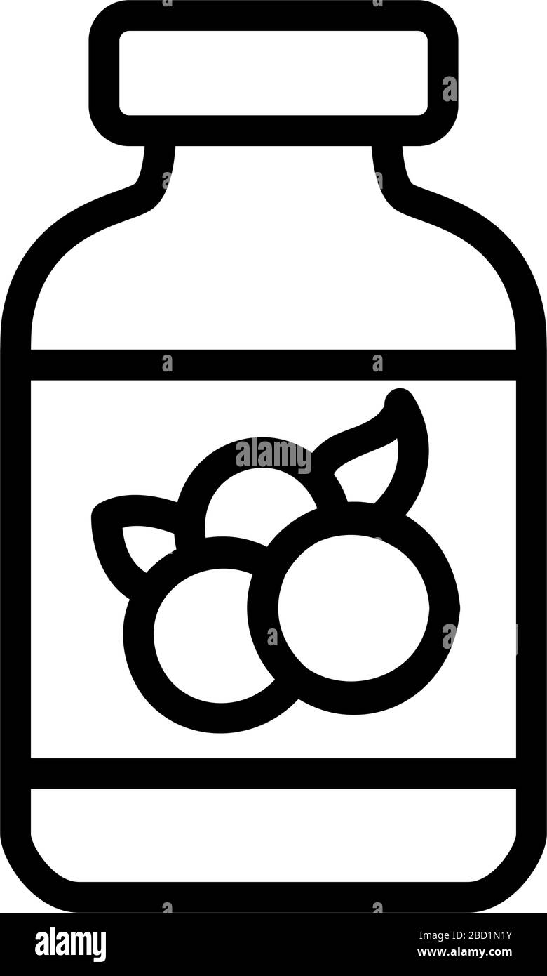 blueberry jam icon vector outline illustration Stock Vector Image & Art ...