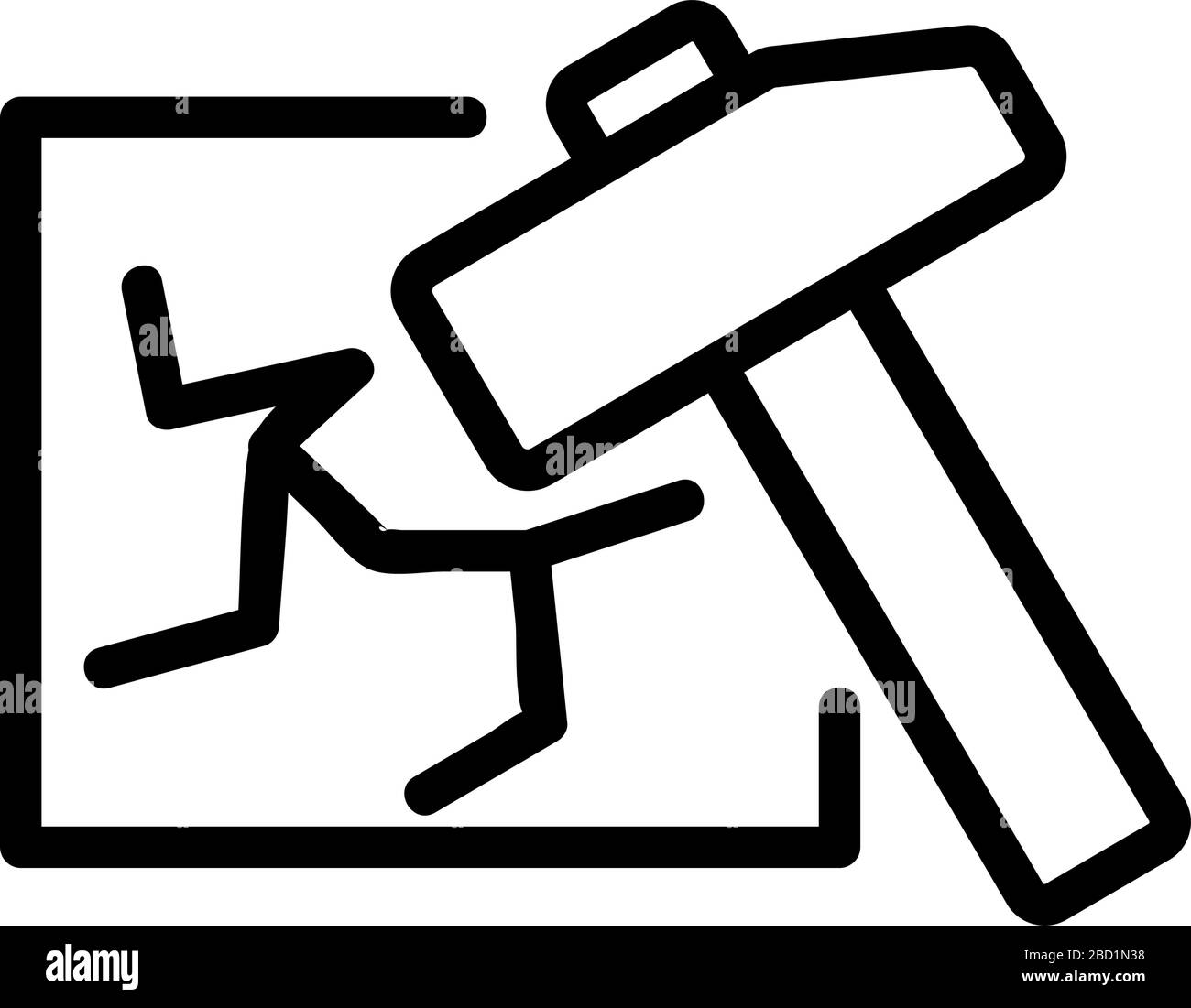 Break glass hammer Stock Vector Images - Alamy