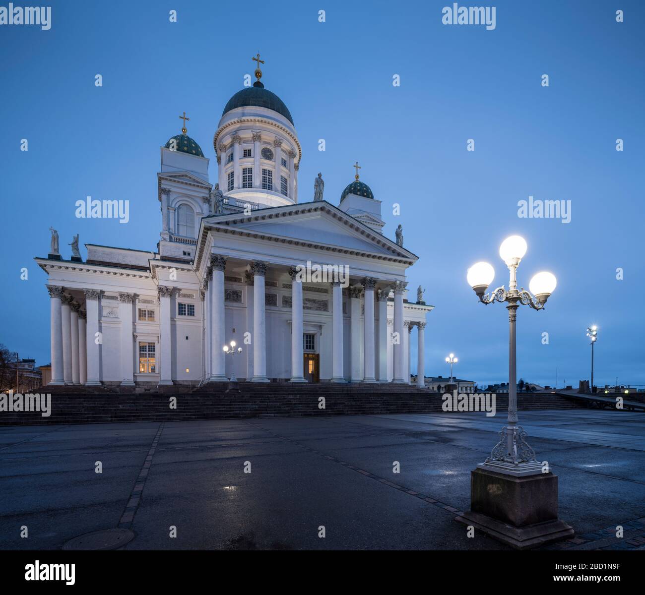 Night time view of exterior facade building hi-res stock photography ...