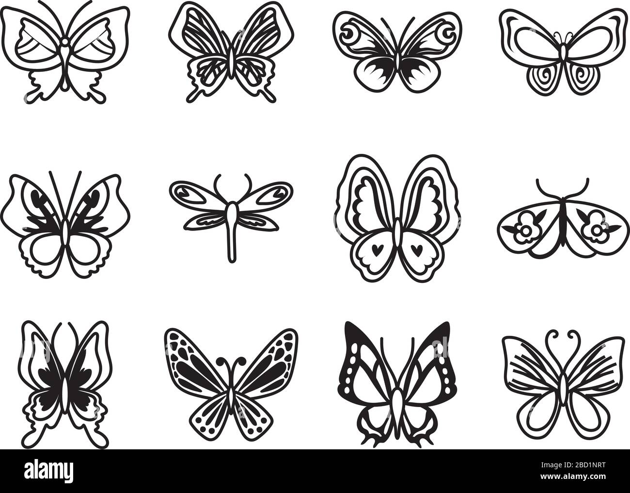 Peacock butterflies Stock Vector Images - Alamy