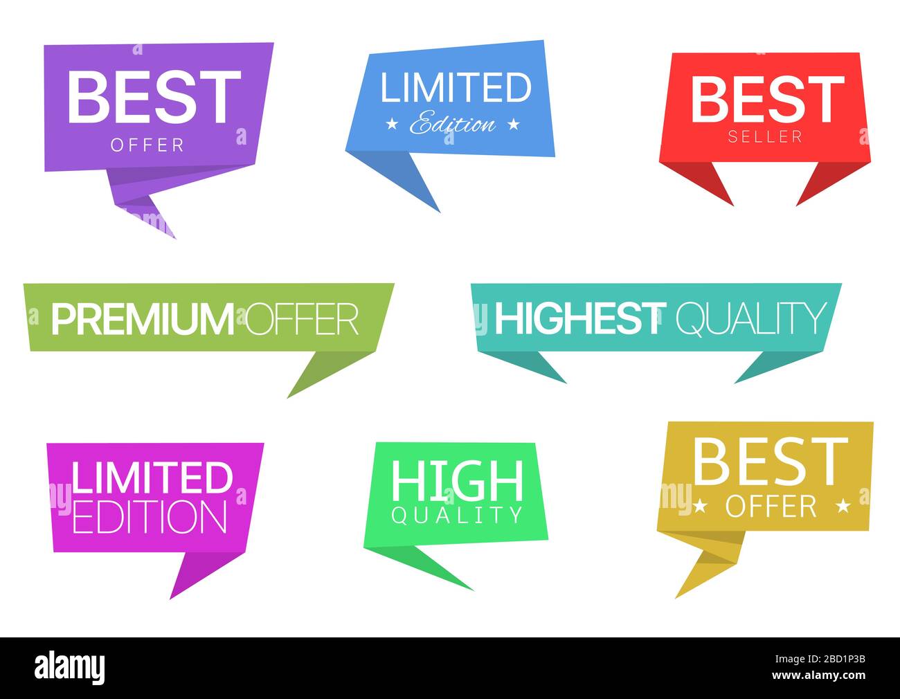 Colored sticker set Stock Vector Image & Art - Alamy