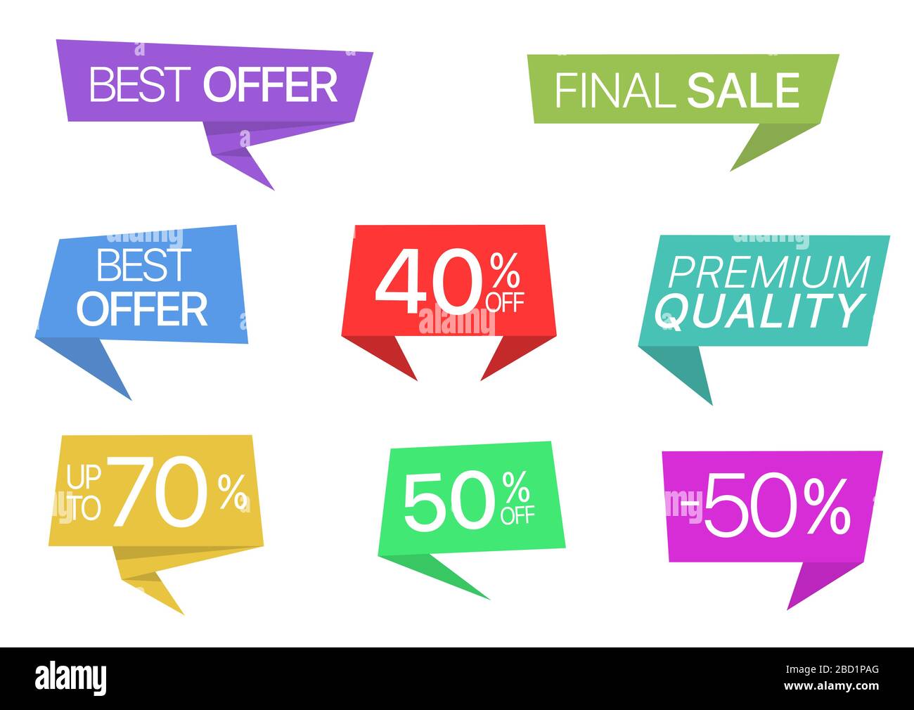 Colored sticker set Stock Vector Image & Art - Alamy