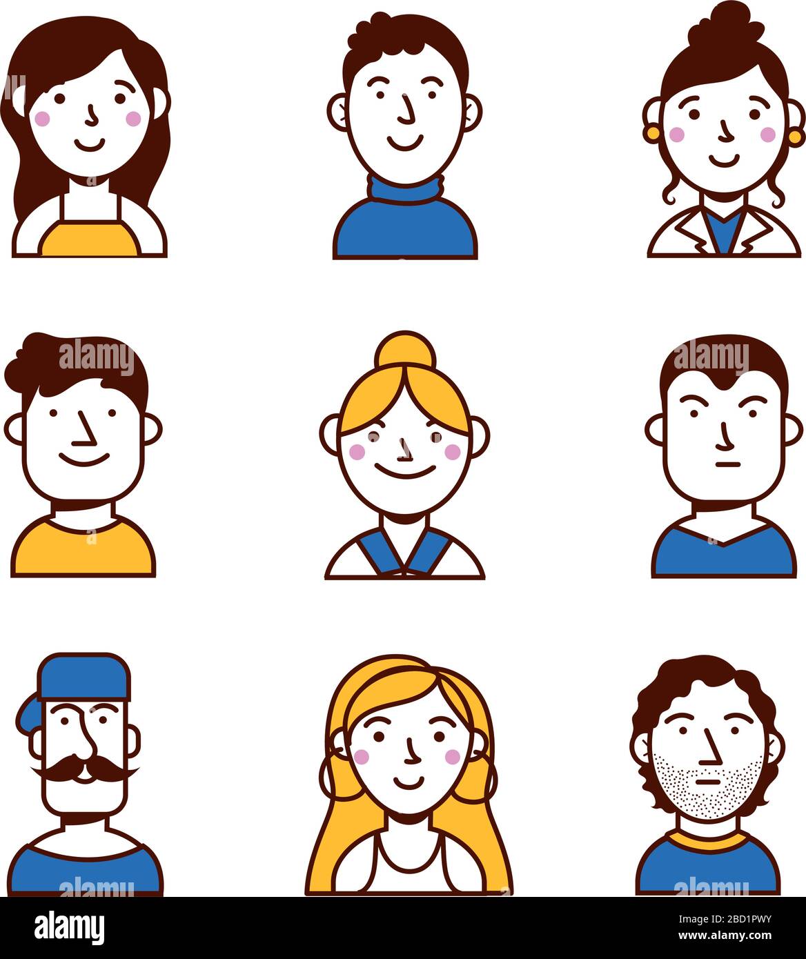 bundle of people group characters Stock Vector Image & Art - Alamy