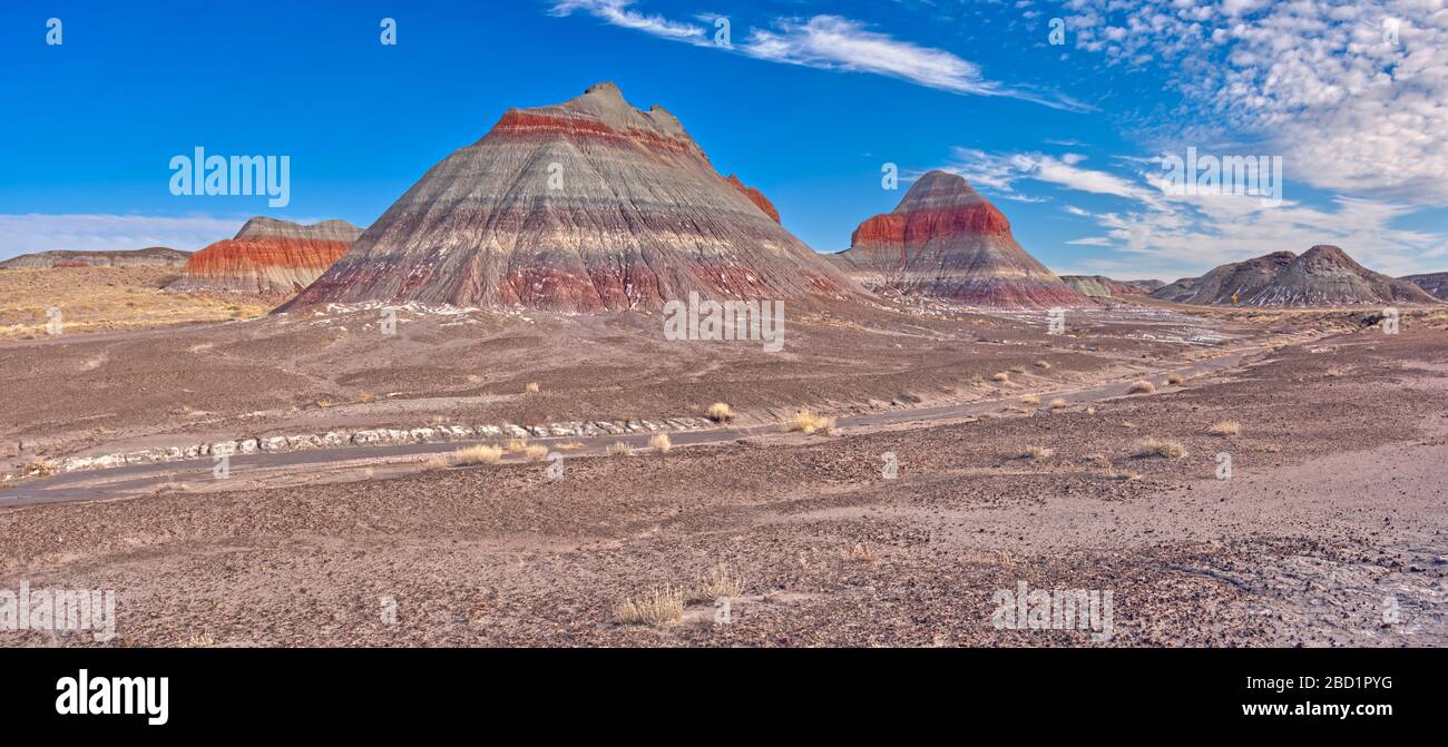 Huge formations of Bentonite Clay called the Teepees in the Petrified ...