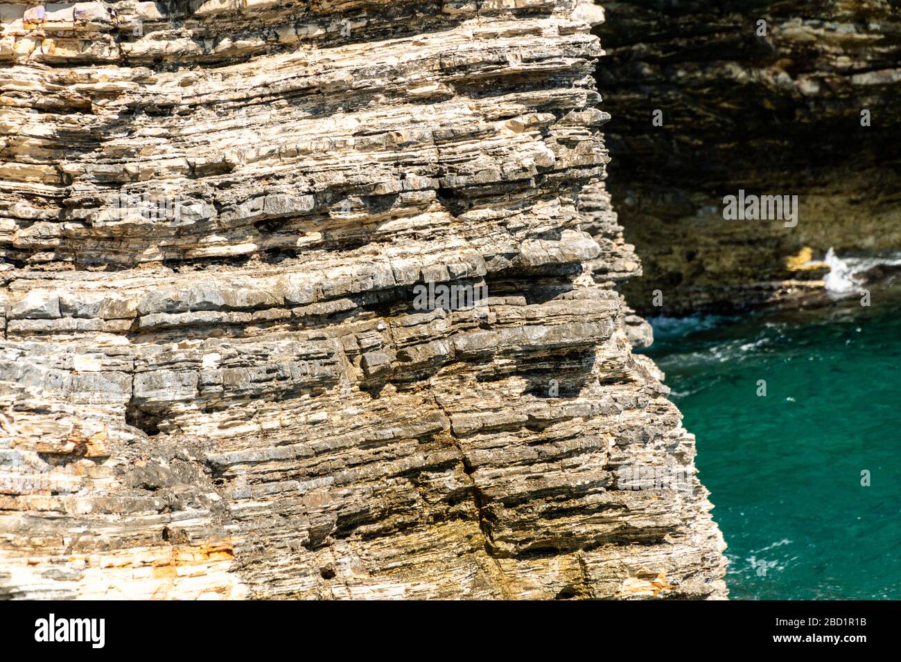 background and texture of mountain layers and cracks in sedimentary ...