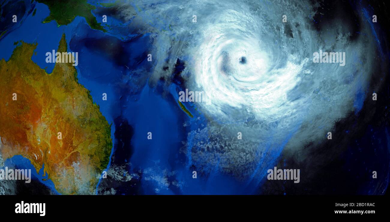 Tropical Cyclone Harold Hurricane 3D image Stock Photo - Alamy