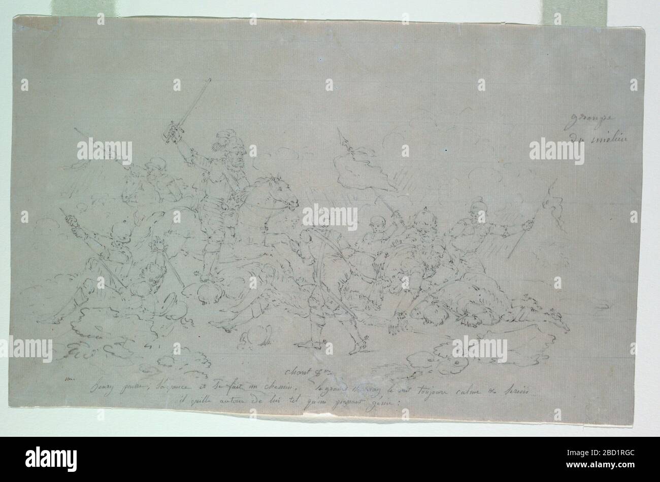 Sketch for Scene 3 of cartoon for cotton printingThe History of Heny IV ...