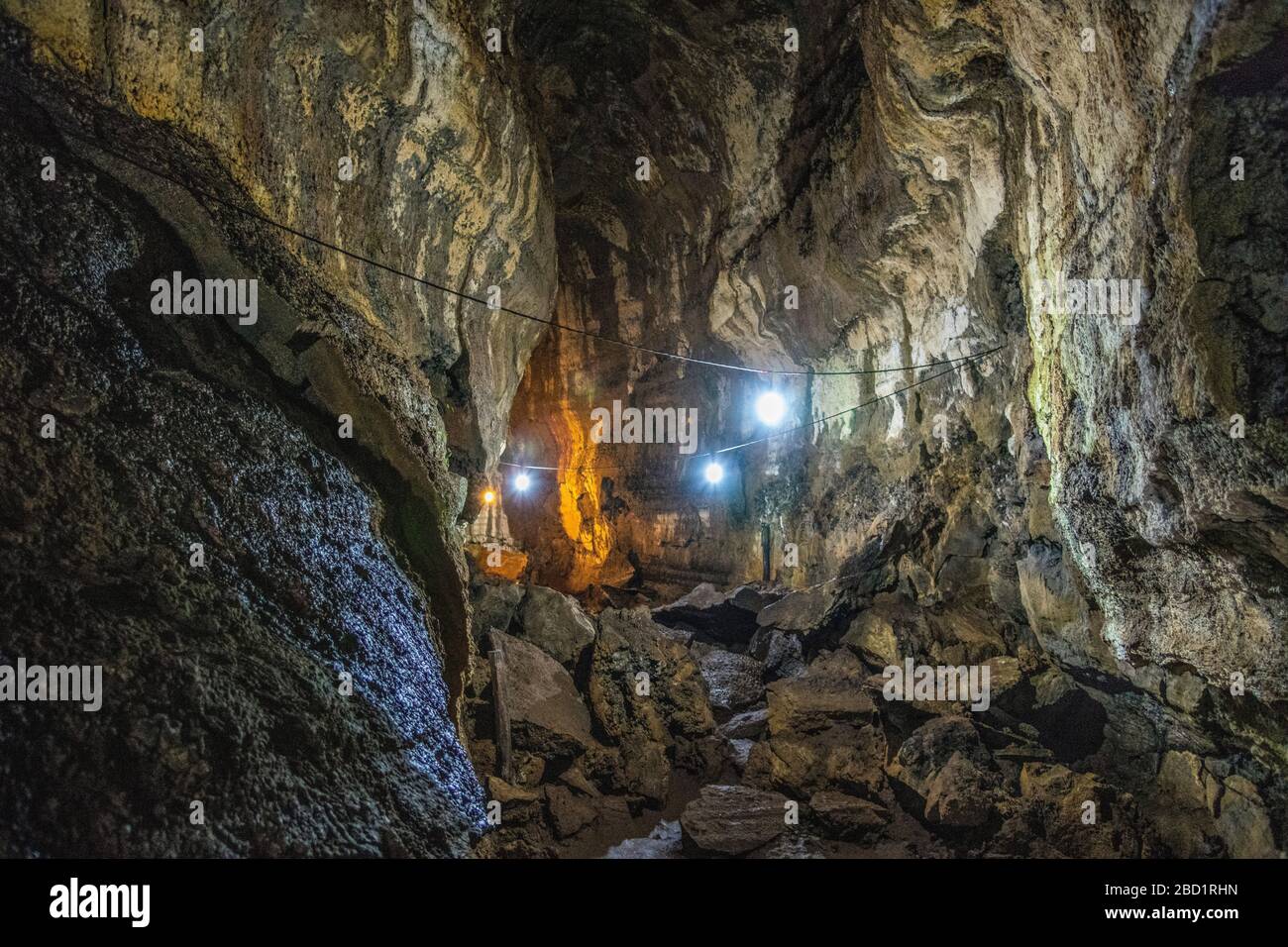 Lava Tube, Santa Cruz, Galapagos, UNESCO World Heritage Site, Ecuador ...