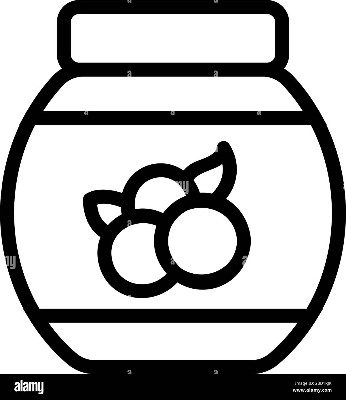 blueberry jam icon vector outline illustration Stock Vector Image & Art ...