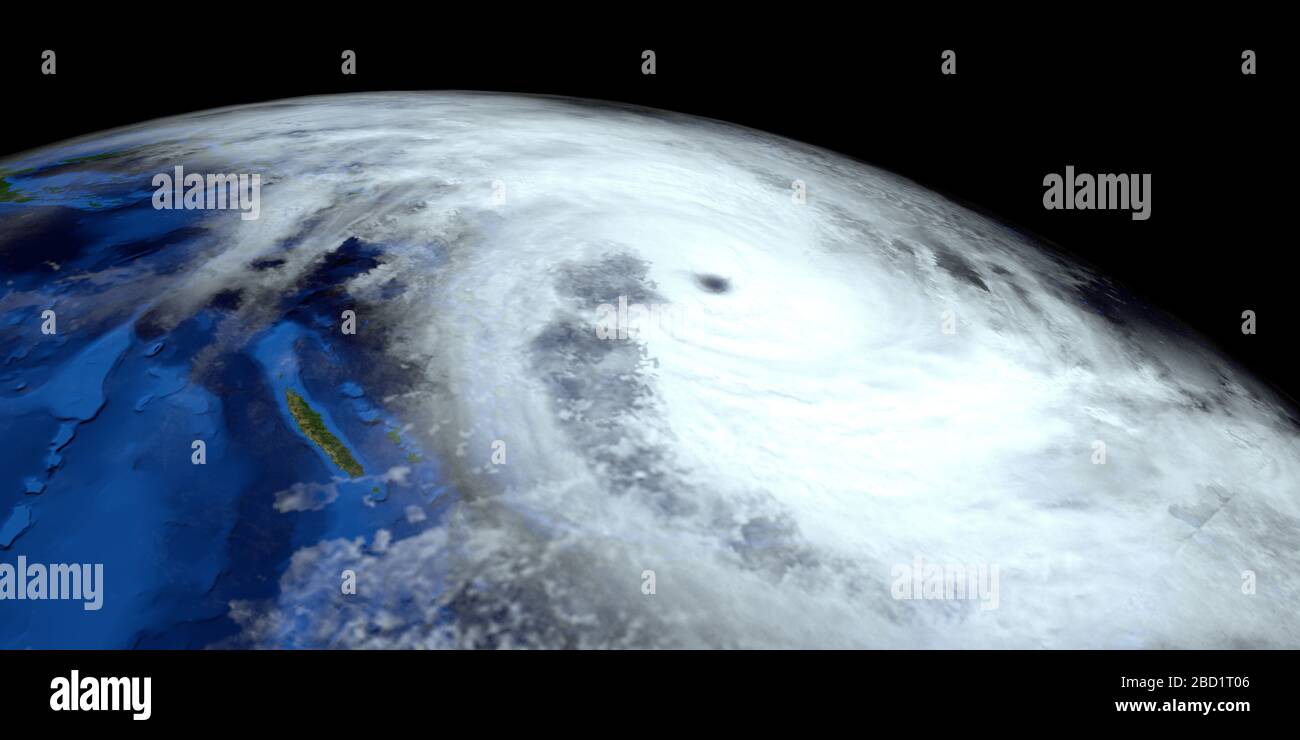 Tropical Cyclone Harold Hurricane 3D image Stock Photo - Alamy