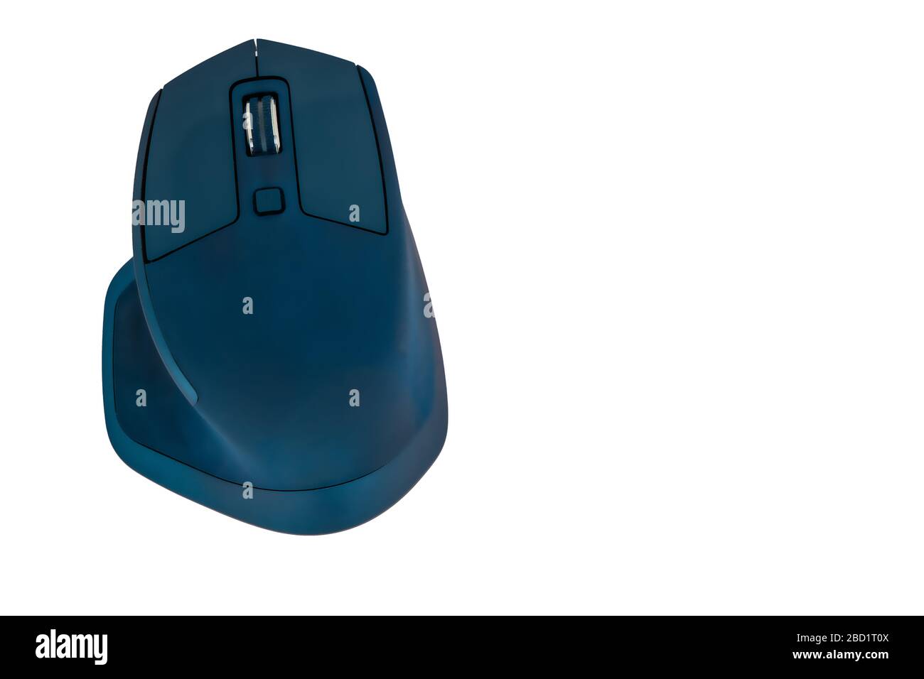 A Close up wireless computer mouse modern design with blank screen on ...