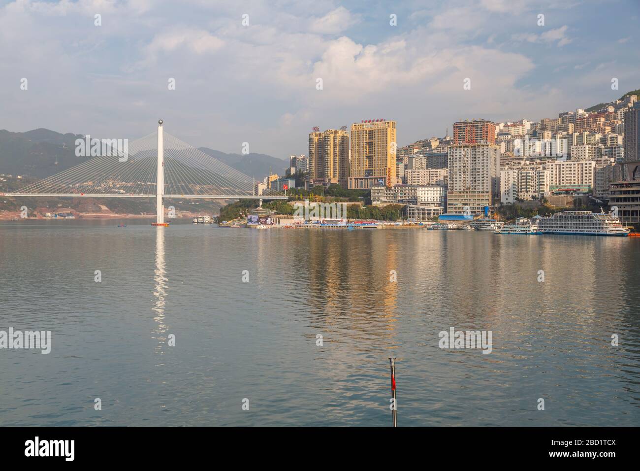 View of Badong Changjiang Bridge on the Yangtze River, Enshi City ...