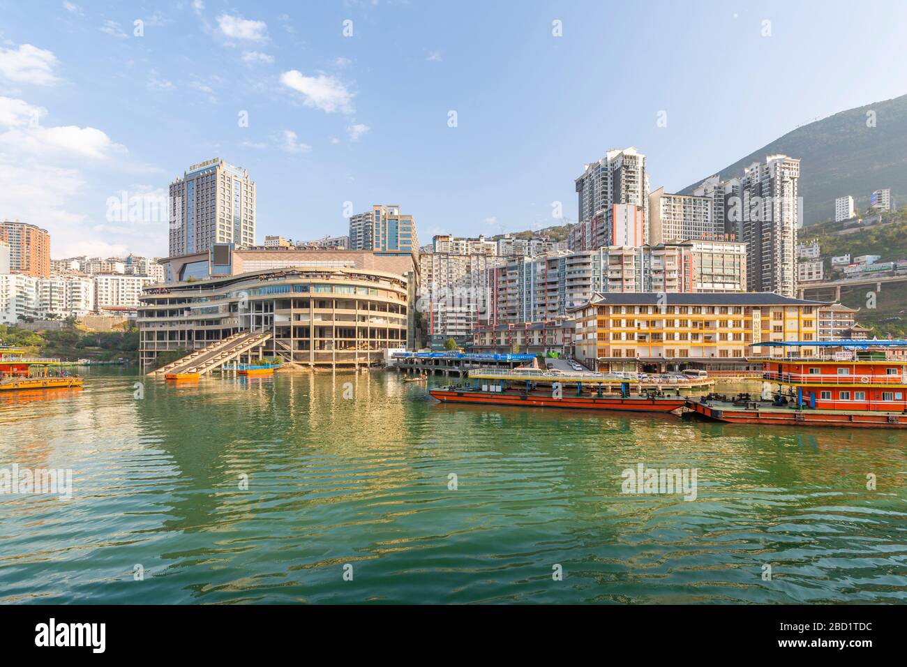 View of Enshi City on the Yangtze River, Badong County, People's ...
