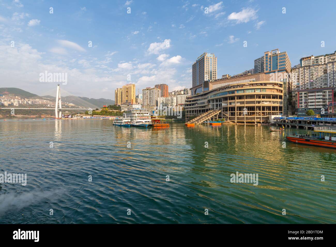 View of Enshi City on the Yangtze River, Badong County, People's ...