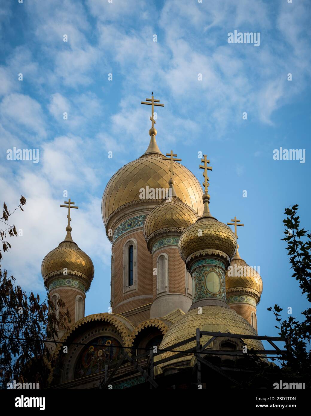 Orthodox Church domes and steeples, Bucharest, Romania, Europe Stock ...