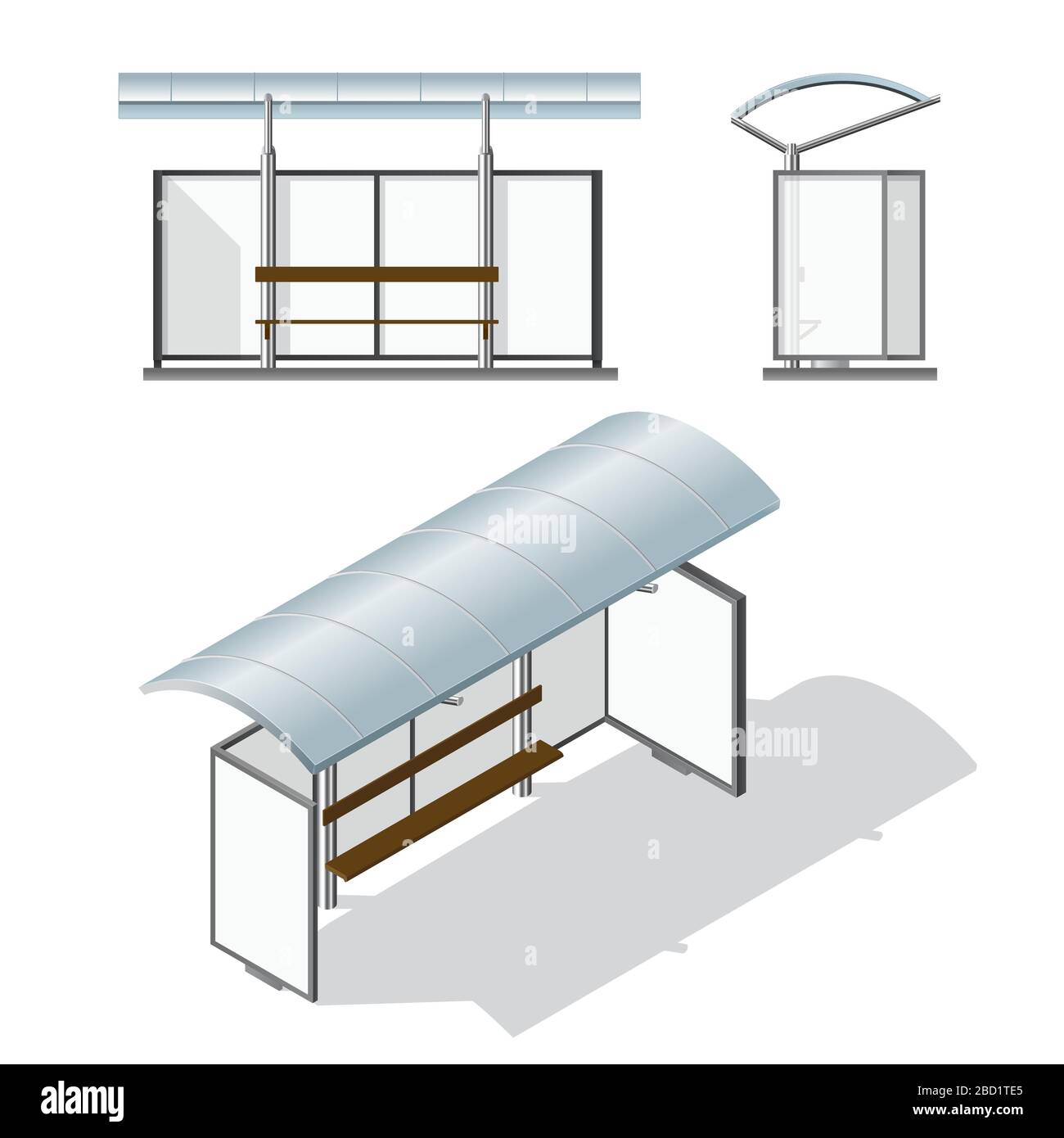 Bus Stop Empty Design for Branding Stock Vector Image & Art - Alamy