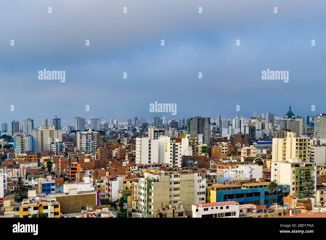Skyscrapers and many houses in the city of Lima in Peru Stock Photo - Alamy