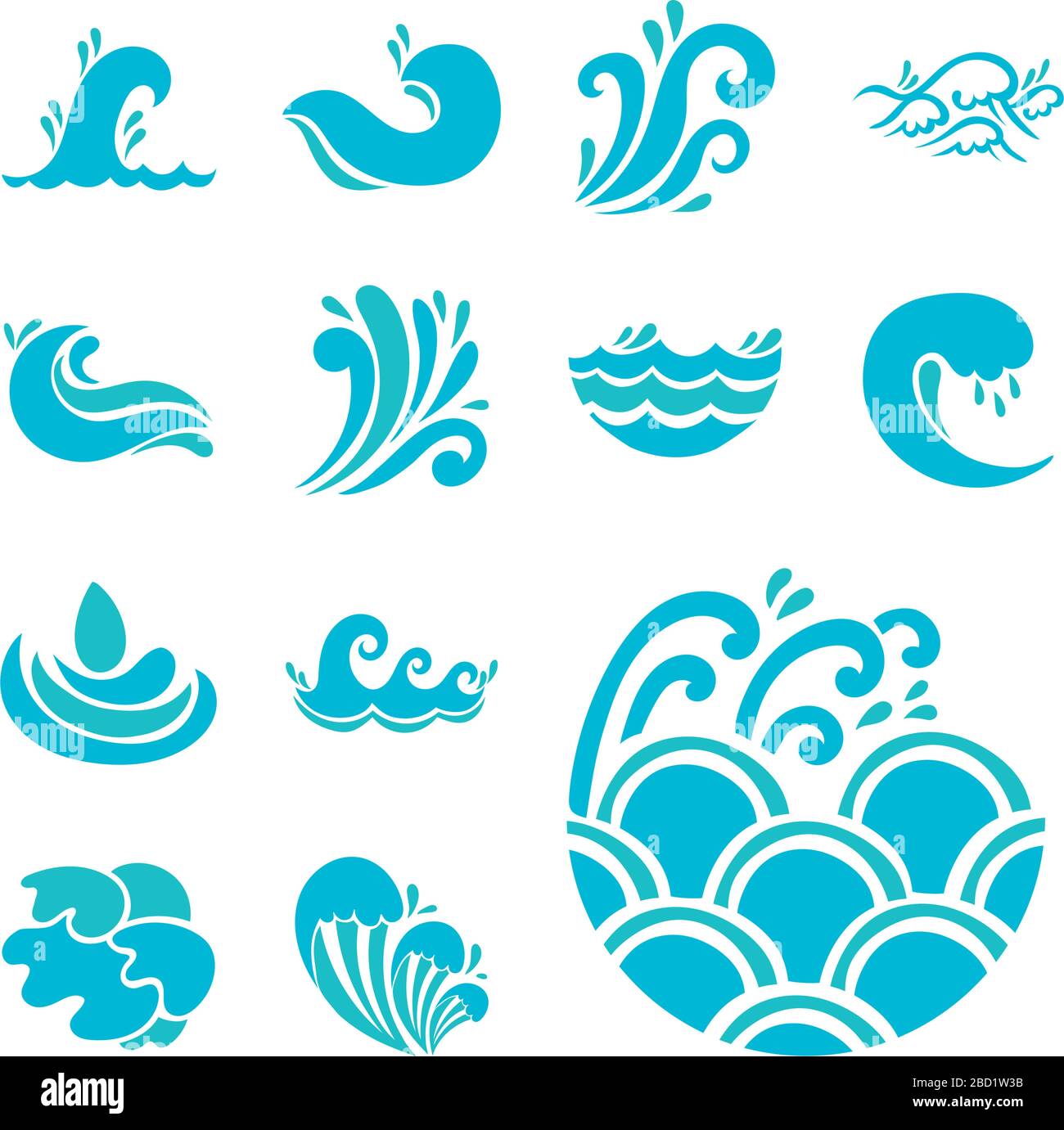 bundle of waves ocean set icons Stock Vector Image & Art - Alamy