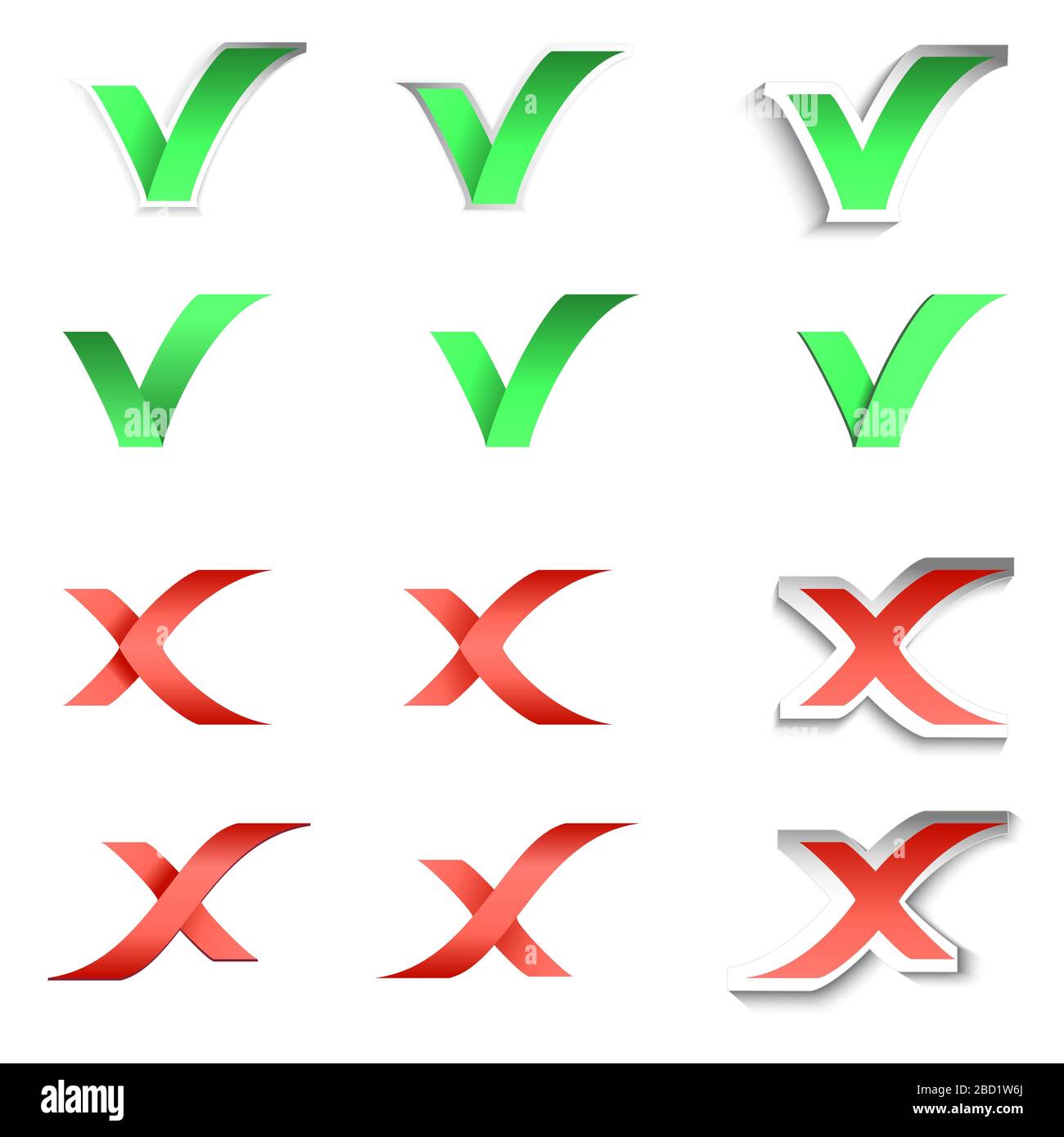 Check mark stickers. Vector set Stock Vector Image & Art - Alamy