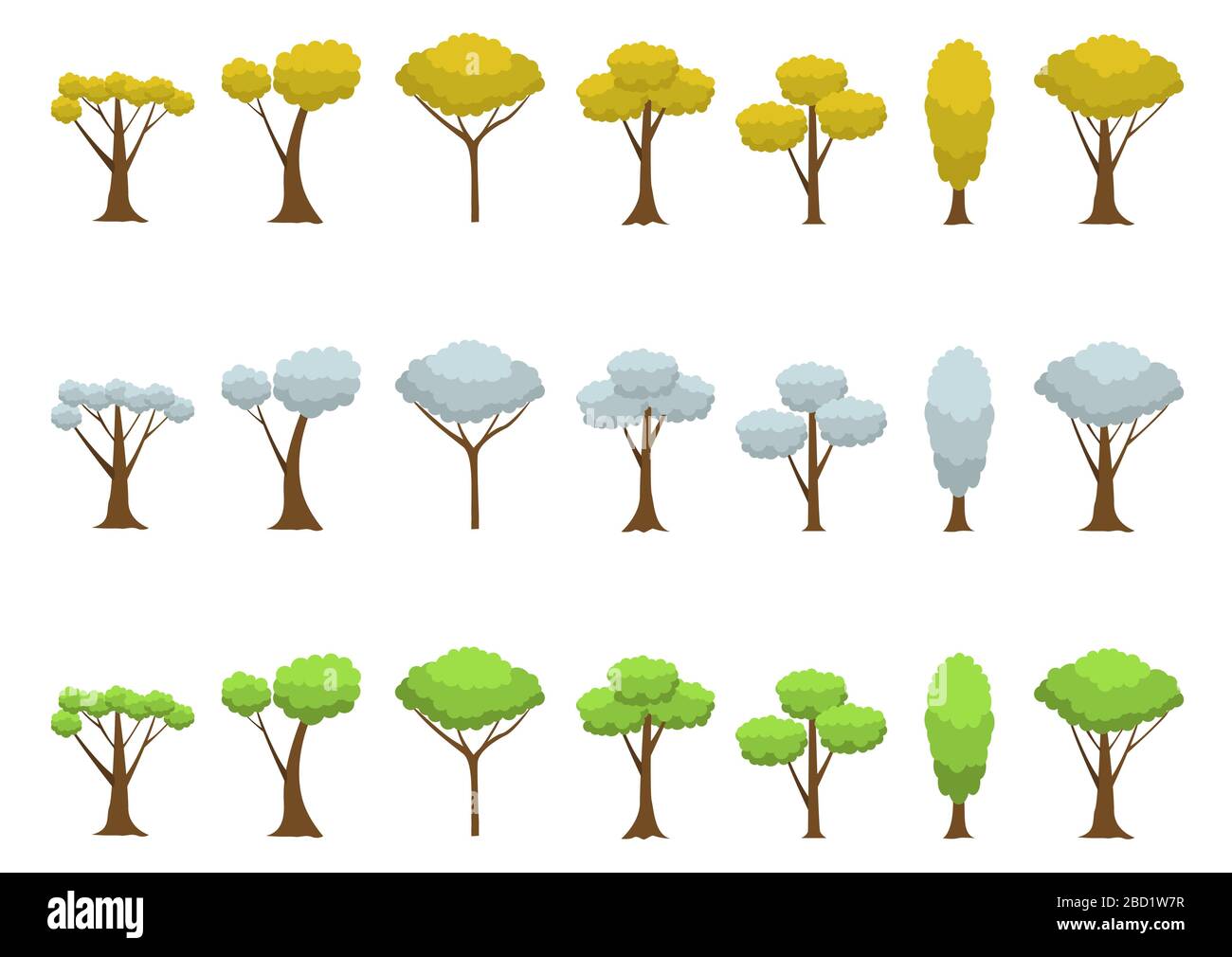 Autumn winter spring trees Stock Vector Image & Art - Alamy