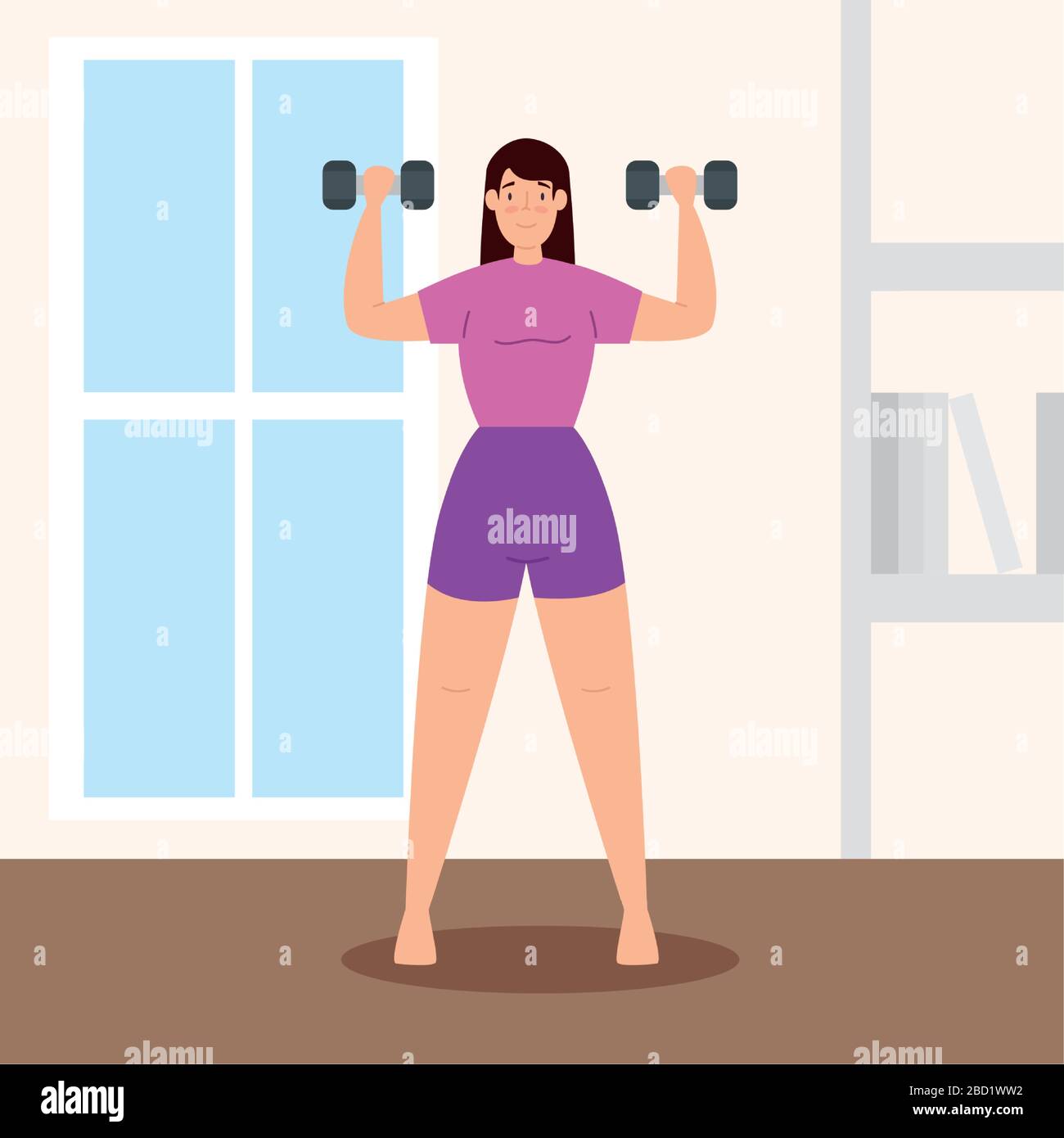 Home fitness exercise workout weights Stock Vector Images - Alamy