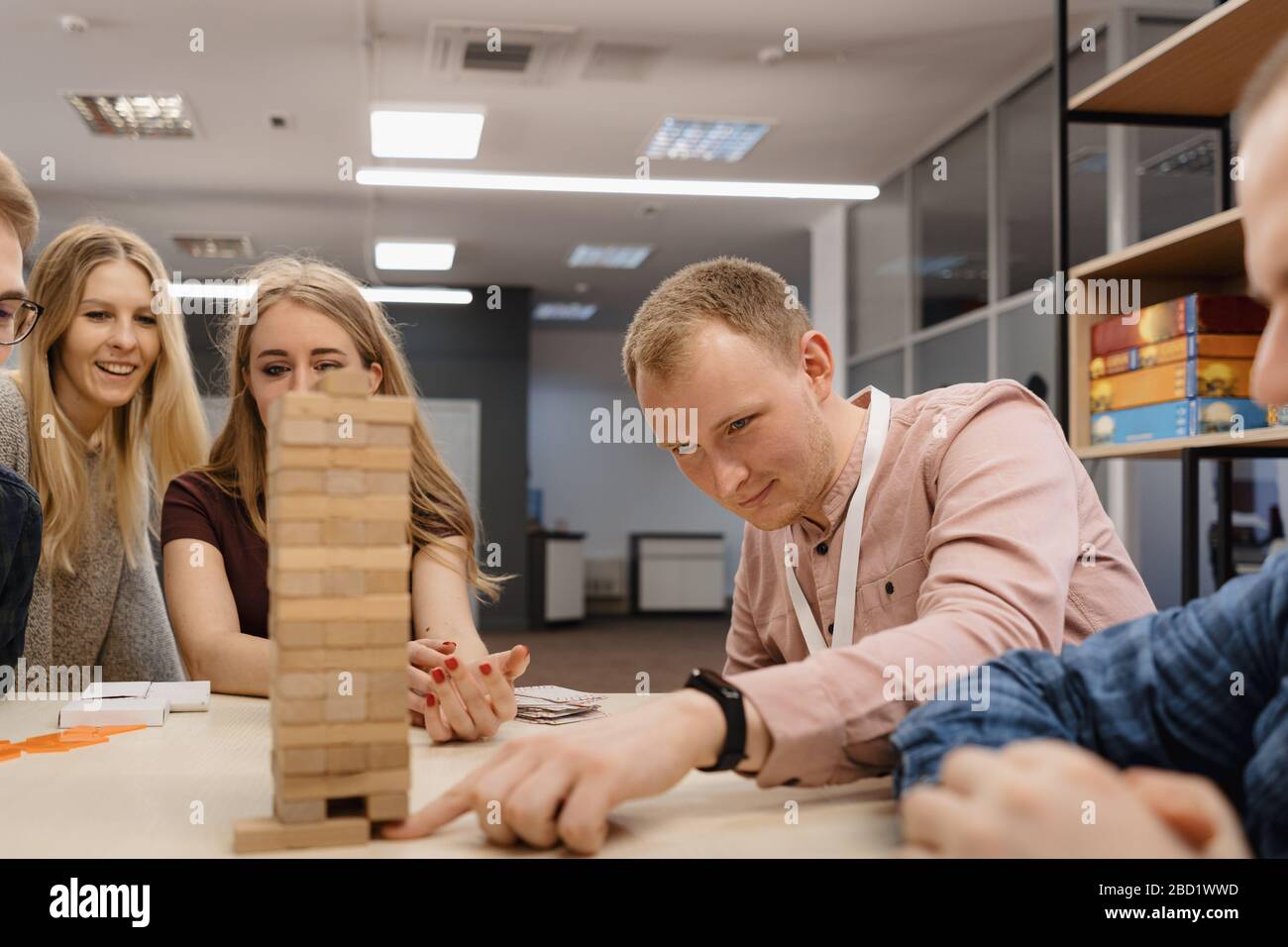 Relaxing office table group hi-res stock photography and images - Alamy