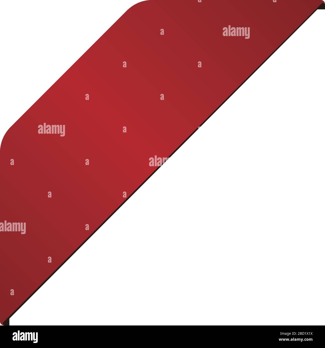 Corner ribbon template illustration (blank Stock Vector Image & Art - Alamy