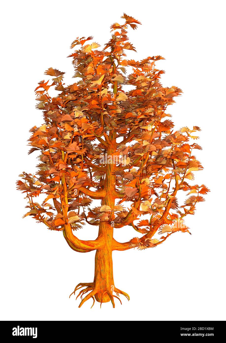 3D rendering of a fantasy alien tree isolated on white background Stock ...