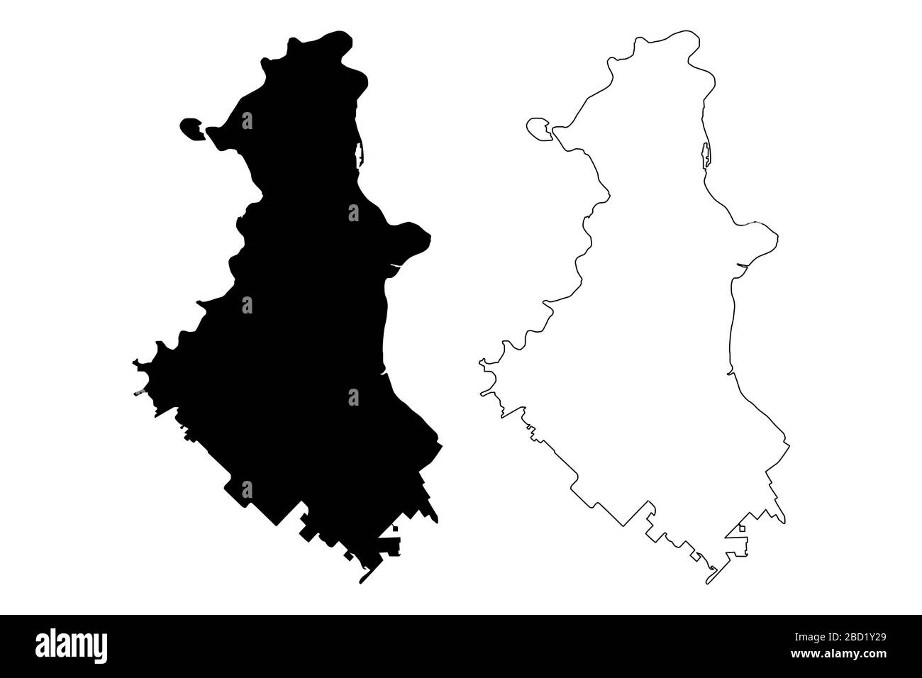 Angarsk City (Russian Federation, Russia, Irkutsk Oblast) map vector ...