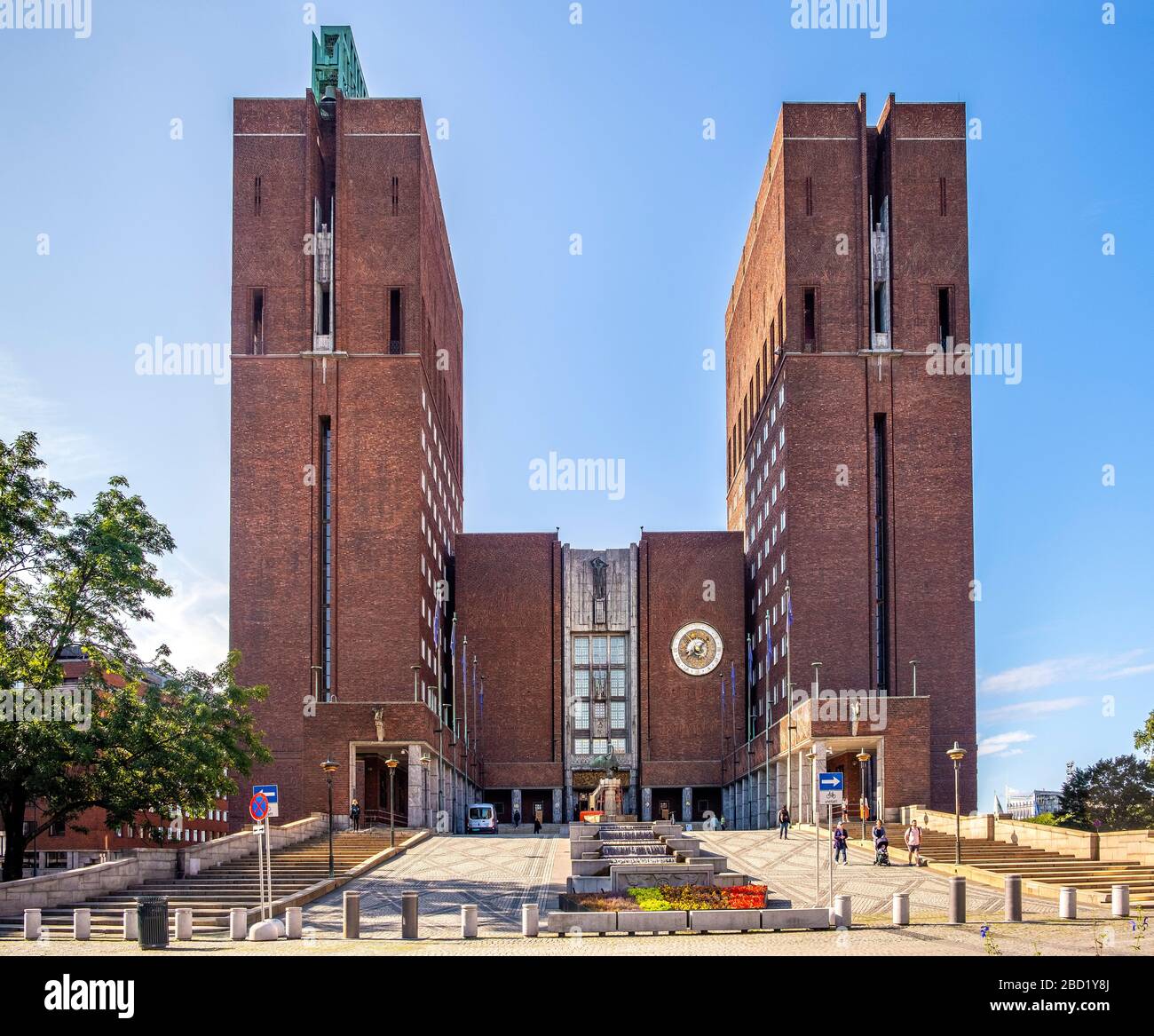 Oslo, Ostlandet / Norway - 2019/08/30: Oslo City Hall historic building ...