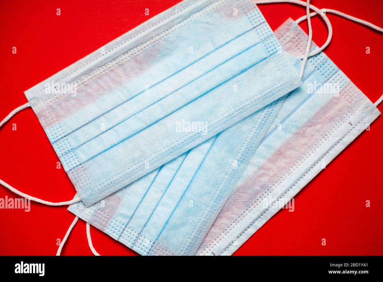 Typical mask for covering the mouth and nose for protection against the ...