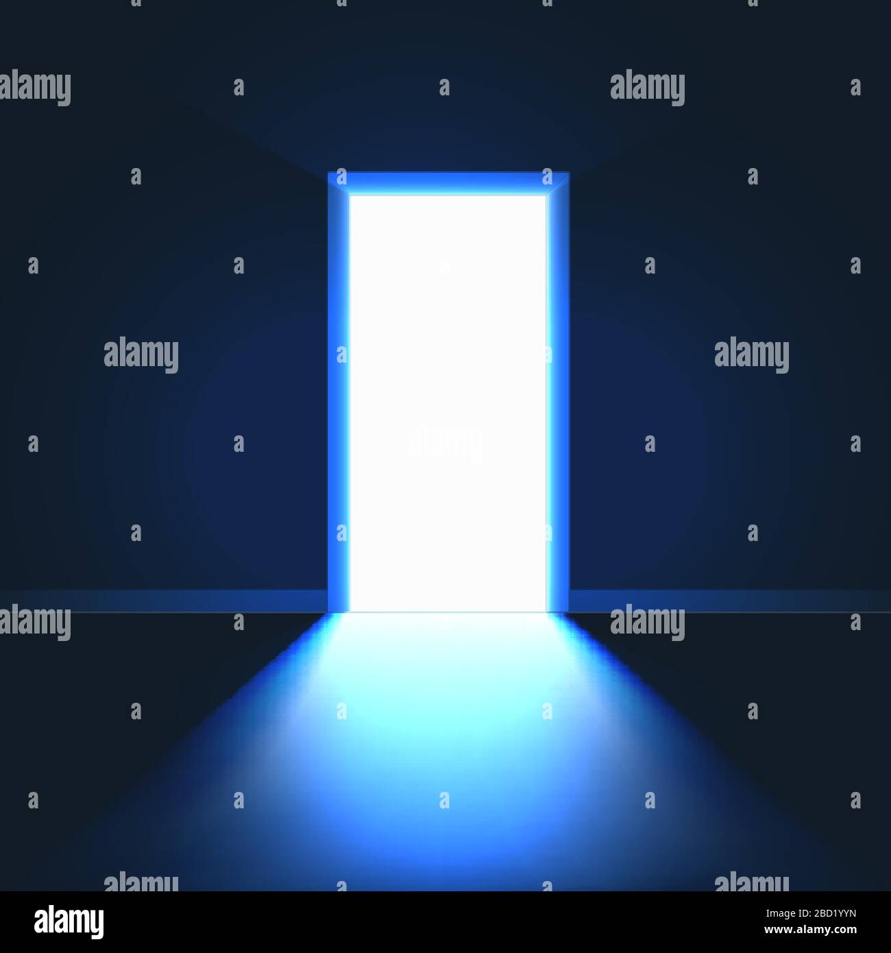 Bright Light In Room Through Open Door Open Door In Dark Room Symbol